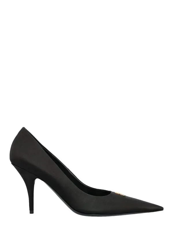 Balenciaga 90mm Leather Heeled Pumps - Black