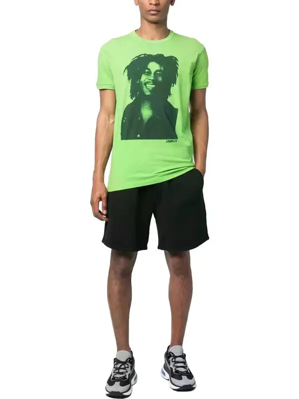 Dsquared2 Logo Print Cotton Shorts - Black