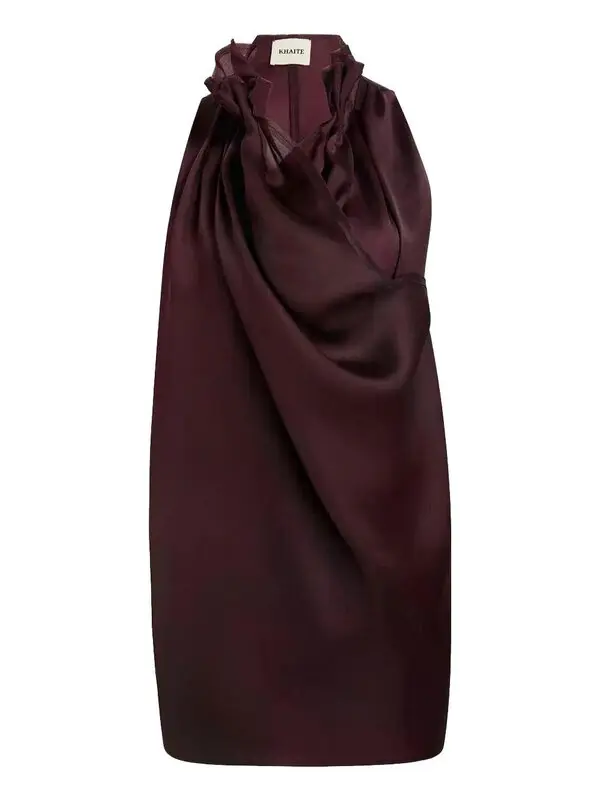 Khaite Meegan Ruffled-collar Top - Red