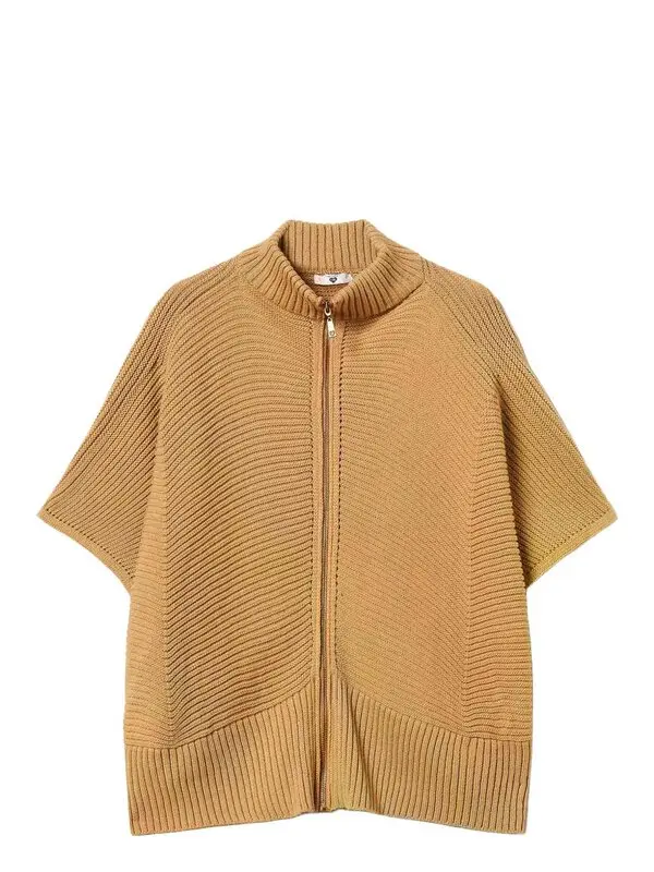 TWINSET Zip-up Knitted Cape - Brown