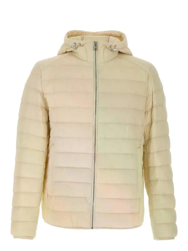 BOSS Hooded Zip-up Quilted Jacket - Neutrals