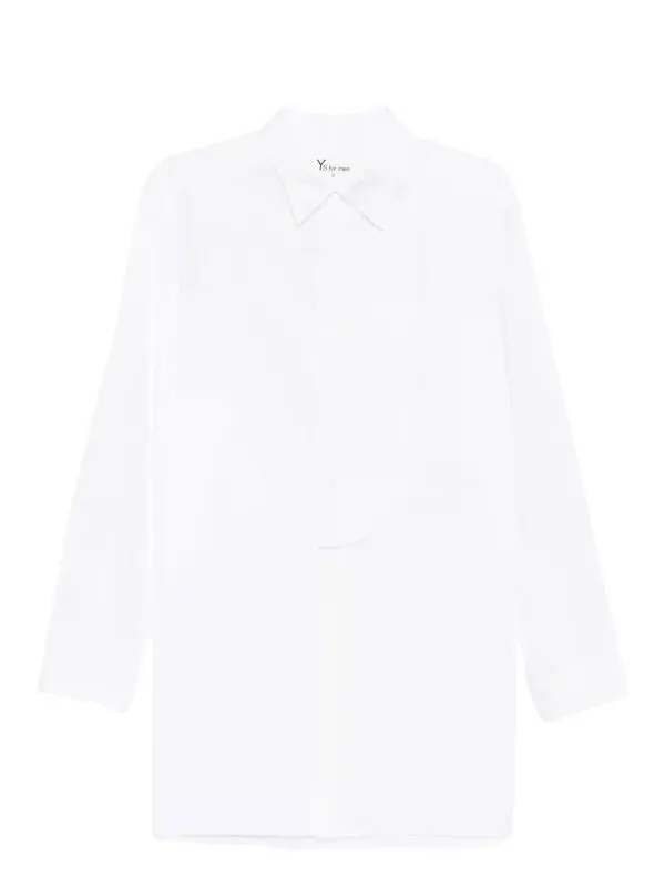 Yohji Yamamoto Buttoned-up Long-sleeved Shirt - White