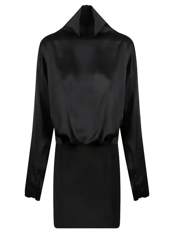 DONDUP High-neck Mini Dress - Black