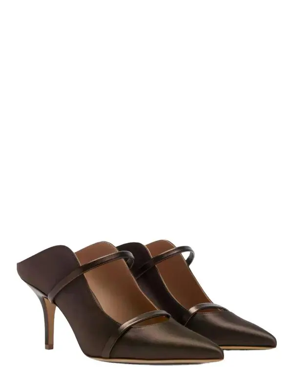 MALONE SOULIERS Maureen Strap-detail Mules - Brown