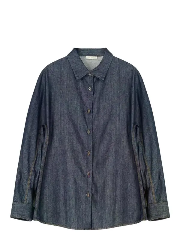 Dries Van Noten Denim Cocoon Shirt - Blue