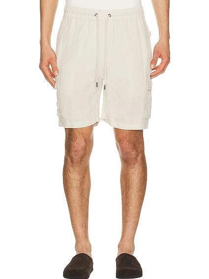 Onia Air Linen Pull On Cargo Short - Stone