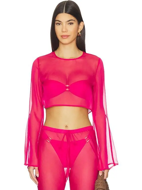 SHANI SHEMER Phoenix Cropped Top - Fuchsia