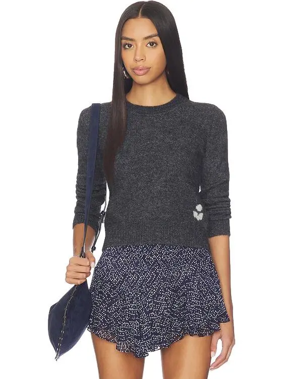 Isabel Marant Étoile Isadora Embroidered Alpaca Blend Sweater - Grey
