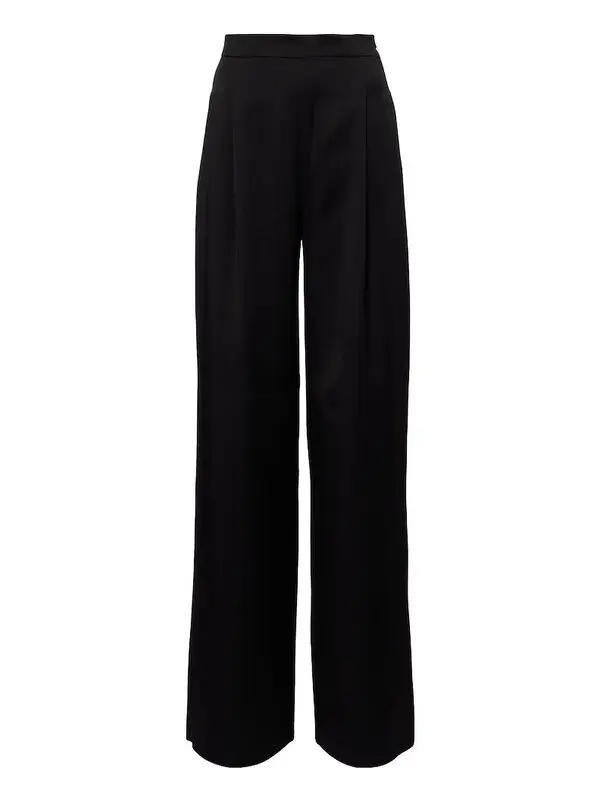 Max Mara Cono High-rise Wide-leg Trousers - Black