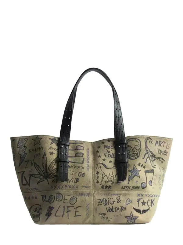 Zadig&Voltaire Z Camp Printed Tote Bag - Neutrals