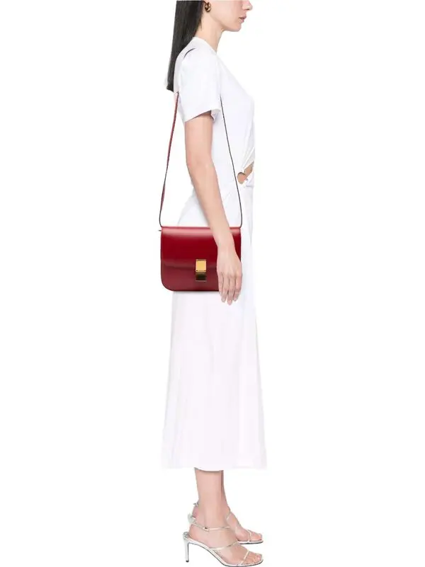 Celine Medium Calfskin Classic Box Crossbody Bag - Red