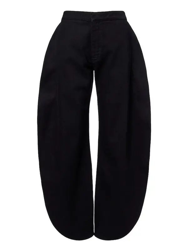 Alaïa Faded Barrel-leg Jeans - Black