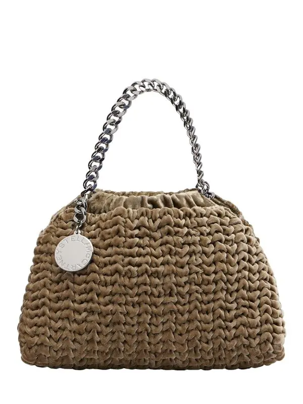 Stella McCartney Falabella Small Velvet Tote Bag - Green