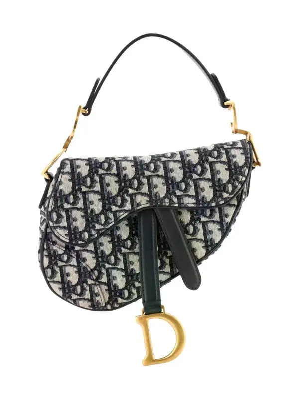 Dior Saddle Handbag Oblique Canvas Mini Shoulder Bag - Blue