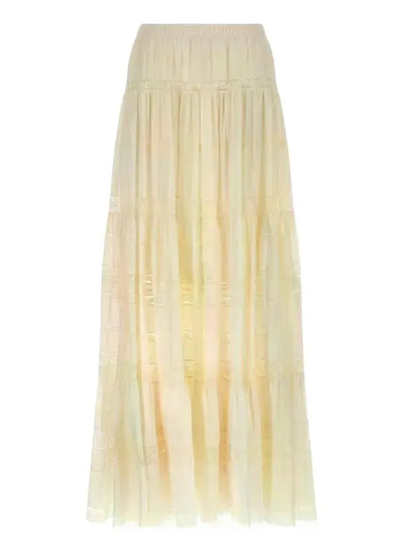 Ermanno Scervino Lace Insert Maxi Skirt - Neutrals