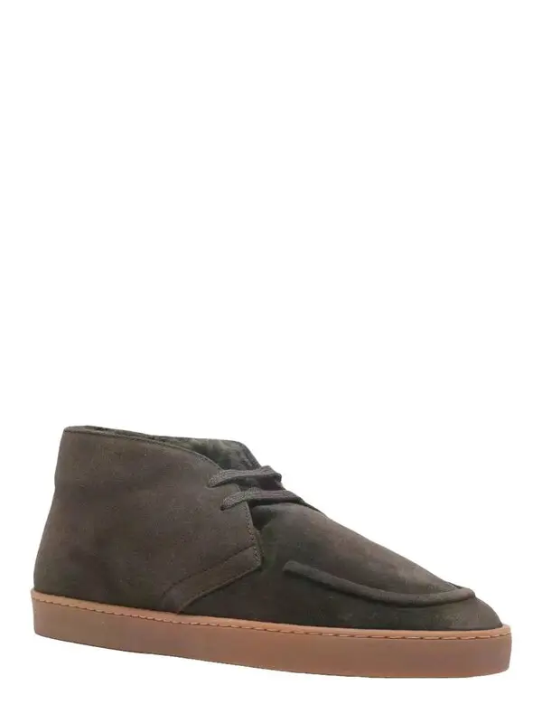 Canali Suede Lace-up Ankle Boots - Brown