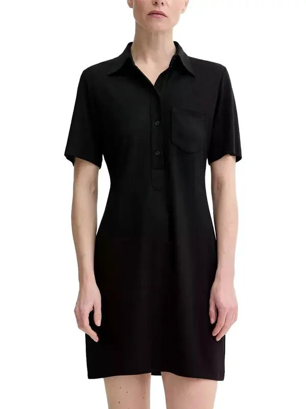 Filippa K Polo Collar Mini Dress - Black