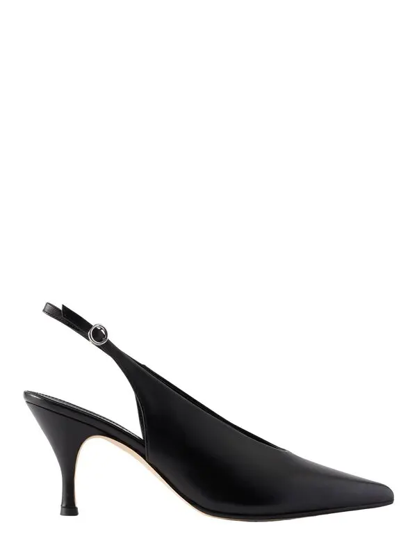 AeydĒ Carla Leather Slingback Pumps - Black