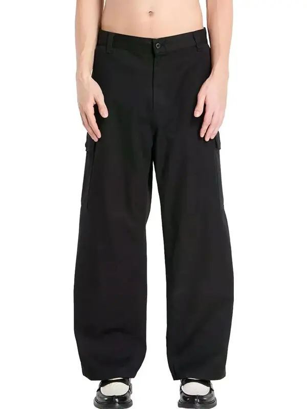 Carhartt Work In Progress Loose Fit Buttoned Cargo Pants - Black