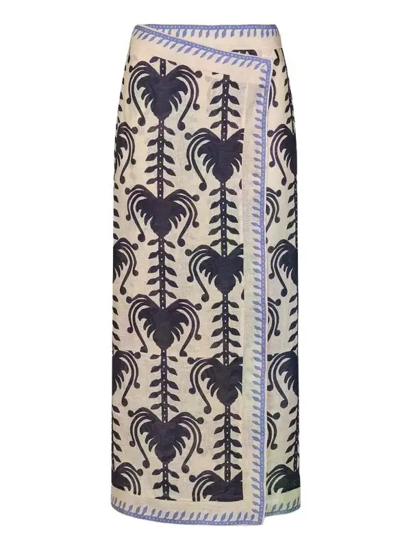 Johanna Ortiz Deep Blue Sea Midi Skirt - Neutrals