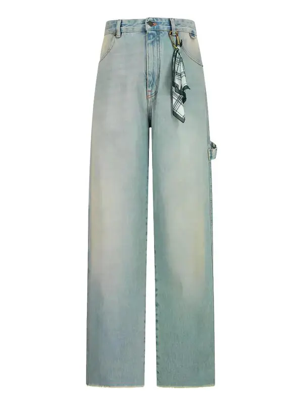 DARKPARK Relaxed Fit Jeans With Scarf Detail - Blue