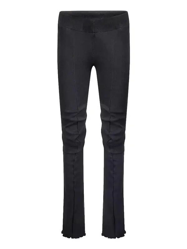 BOYSLOFT Scalloped Hem Leggings - Black