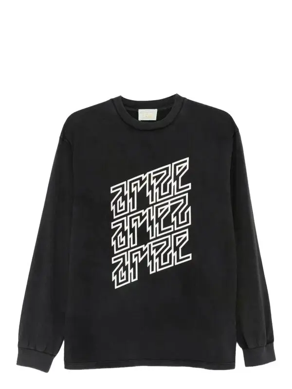 Aries Ariez Arize Faded Long-sleeve T-shirt - Black