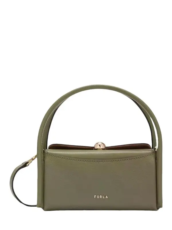Furla Mini Nicole Grained Leather Tote Bag - Green