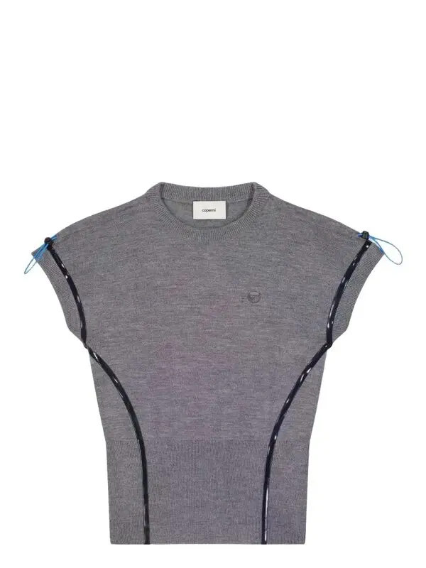 Coperni Cap-sleeve Logo Detail T-shirt - Grey