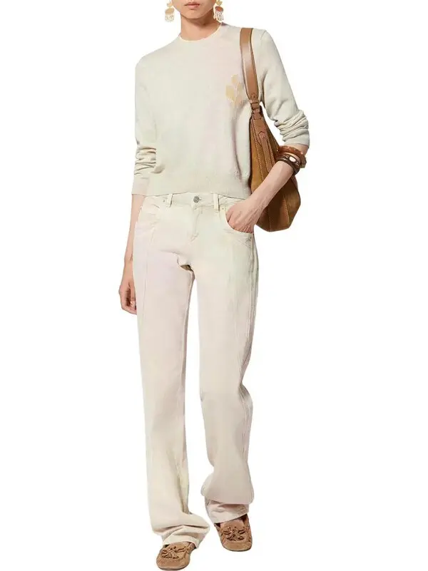 MARANT ETOILE Lanta Logo-detail Pullover - Neutrals