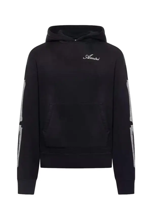 Amiri Bones Oversized Long-sleeve Hoodie - Black
