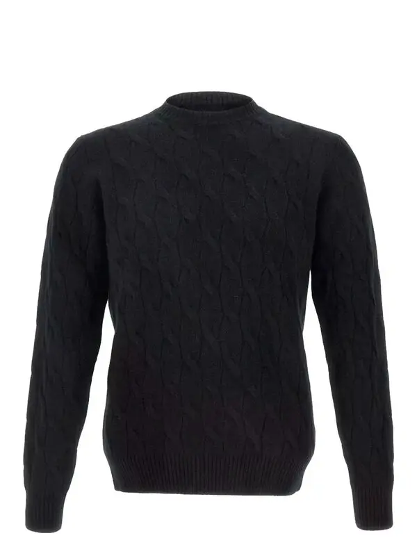 FILIPPO DE LAURENTIIS Cable-knit Ribbed Sweater - Black