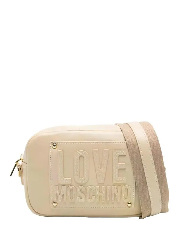 Moschino Embossed Logo Cross-body Bag - Neutrals