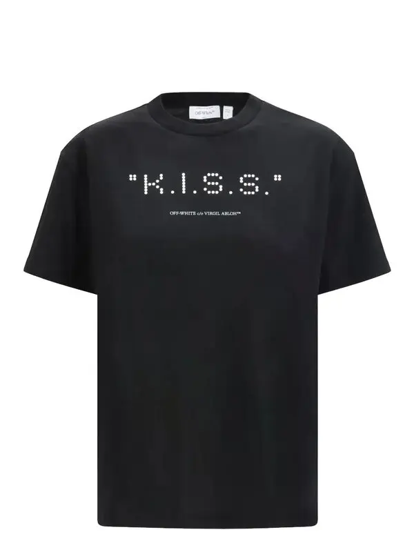 Off-White Slogan Print T-shirt - Black