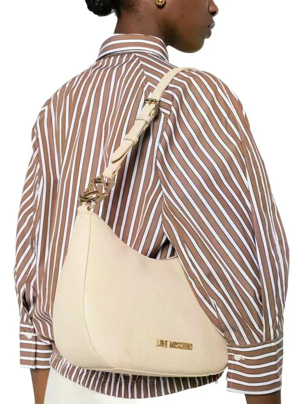 Moschino Logo Detail Shoulder Bag - Neutrals
