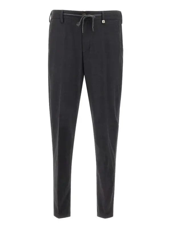 MYTHS Apollo Drawstring Welt-pocket Trousers - Grey
