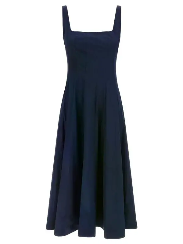 Staud Corset Panel Midi Dress - Blue