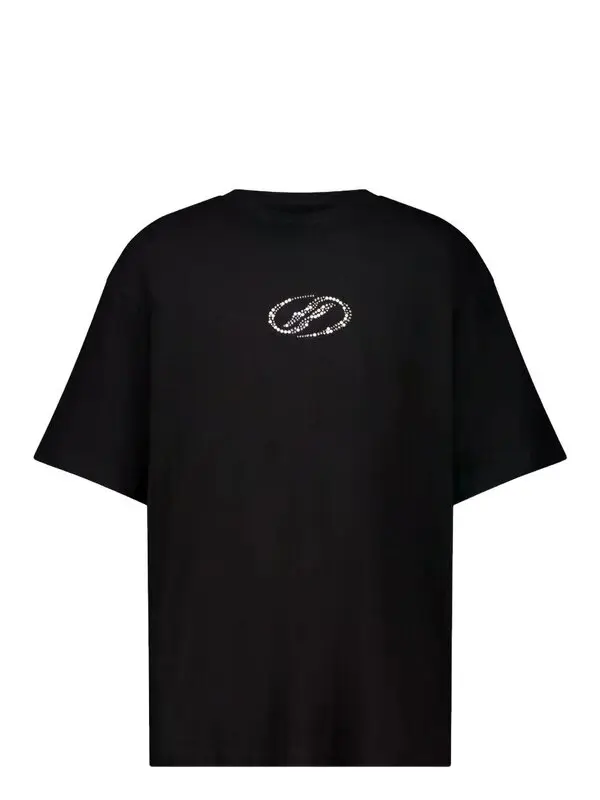 We11Done Rhinestone Embellished T-shirt - Black