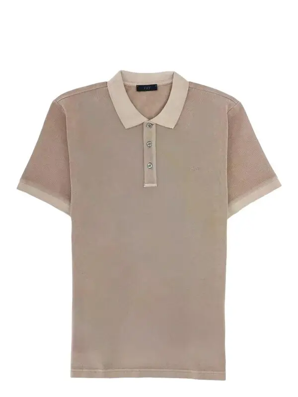 FAY Short-sleeve Polo Shirt - Grey