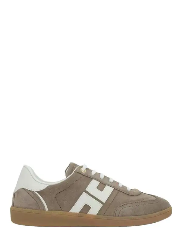 Elisabetta Franchi Suede Logo Sneakers - Neutrals