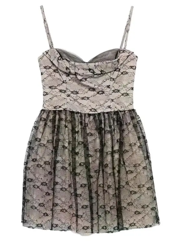 Valentino Garavani 2010s Lace Corset Dress - Neutrals
