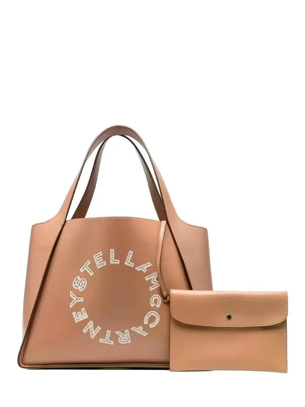 Stella McCartney Logo Broderie Anglaise Tote Bag - Neutrals