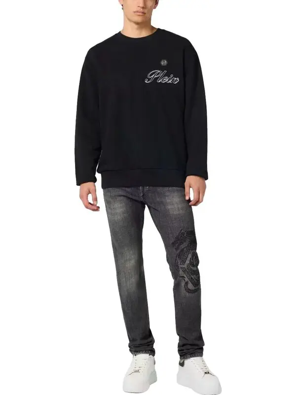Philipp Plein Crew-neck Signature Sweatshirt - Black
