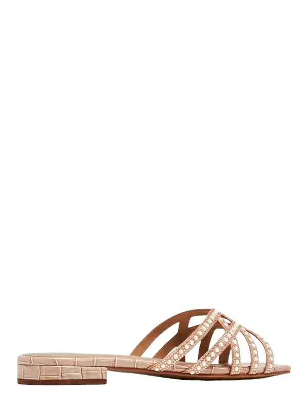 NICOLI Marcil Pearl Embellished Sandals - Neutrals