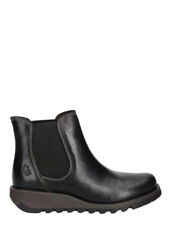 Fly London Chelsea Boots With Elasticised Panelling - Black
