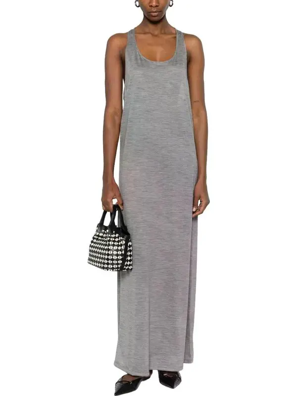 Patrizia Pepe Wool Maxi Dress - Grey