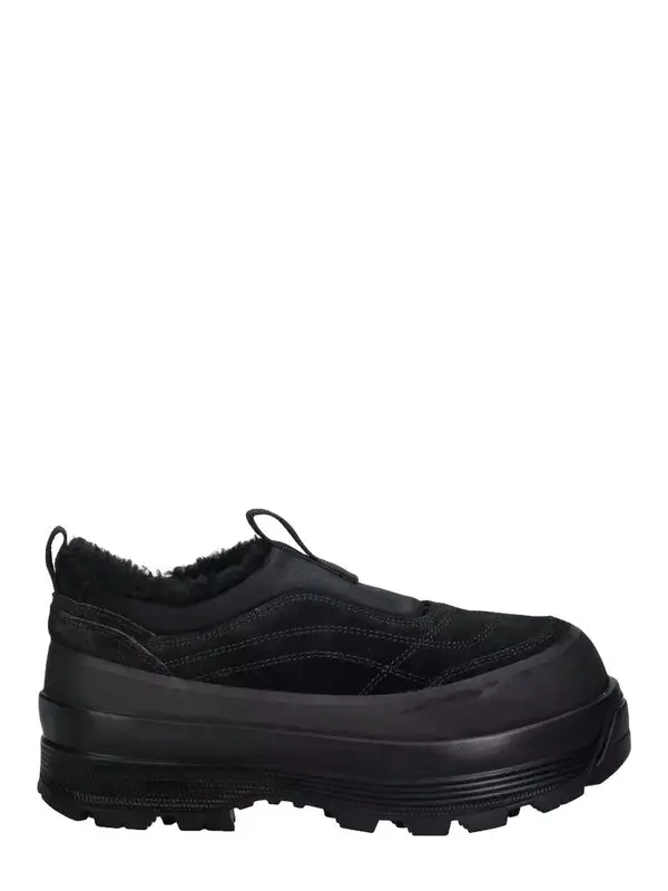 Diemme Suede Shearling Trim Boots - Black