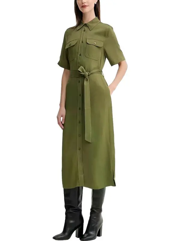 Gant Belted Shirt Dress - Green