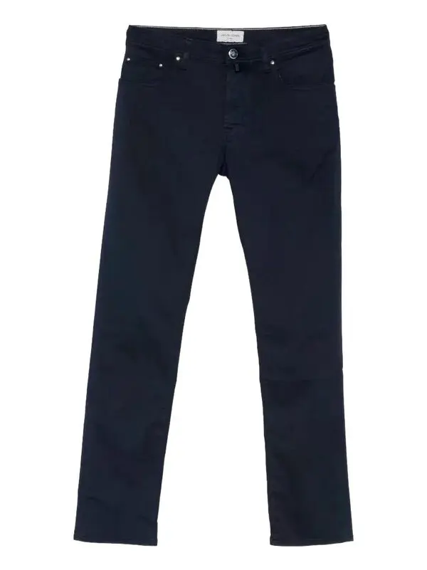 Jacob Cohen Logo Button Straight-leg Jeans - Blue