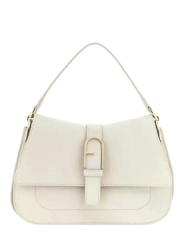 Furla Leather Flow Shoulder Bag - Neutrals